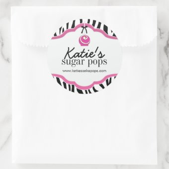Cake Pops Bakery Packaging Stickers | Zazzle