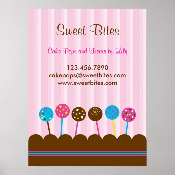 Cake Pops Bakery Poster | Zazzle.com