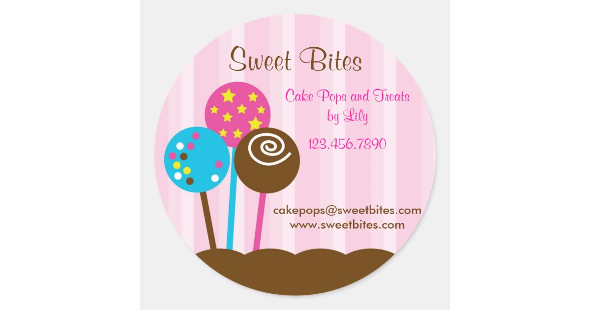 Cake Pops Bakery Sticker | Zazzle