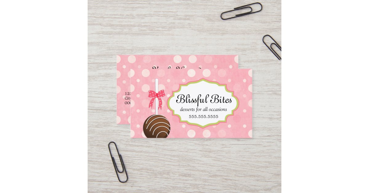 Cake Pops Business Card | Zazzle
