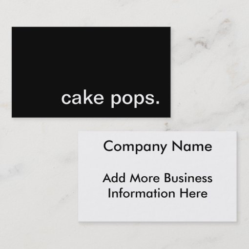 Cake Pops Business Card | Zazzle