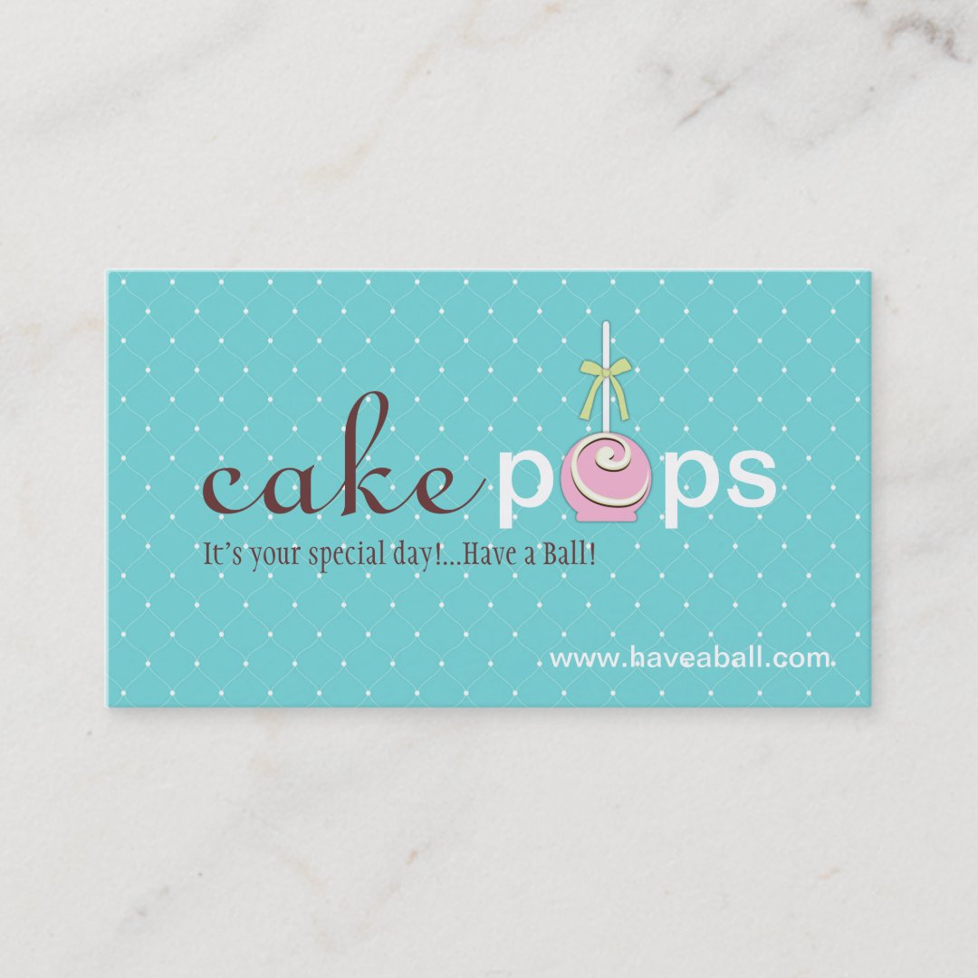 Cake Pops Business Cards | Zazzle