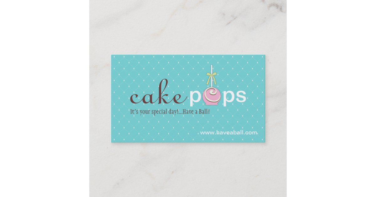 Cake Pops Business Cards | Zazzle