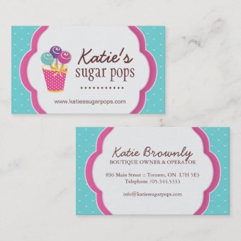 Cake Pops Business Cards | Zazzle