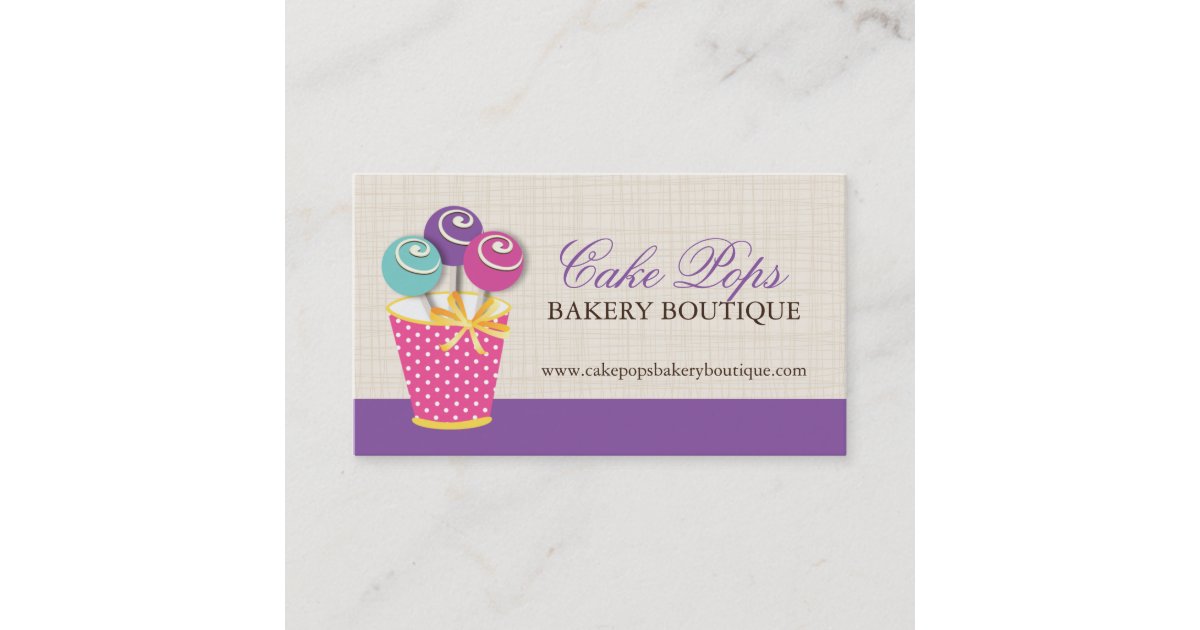Cake Pops Business Cards | Zazzle