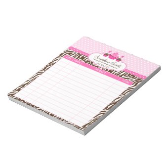 Cake Pops Cupcake Bakery Receipts Notepad | Zazzle