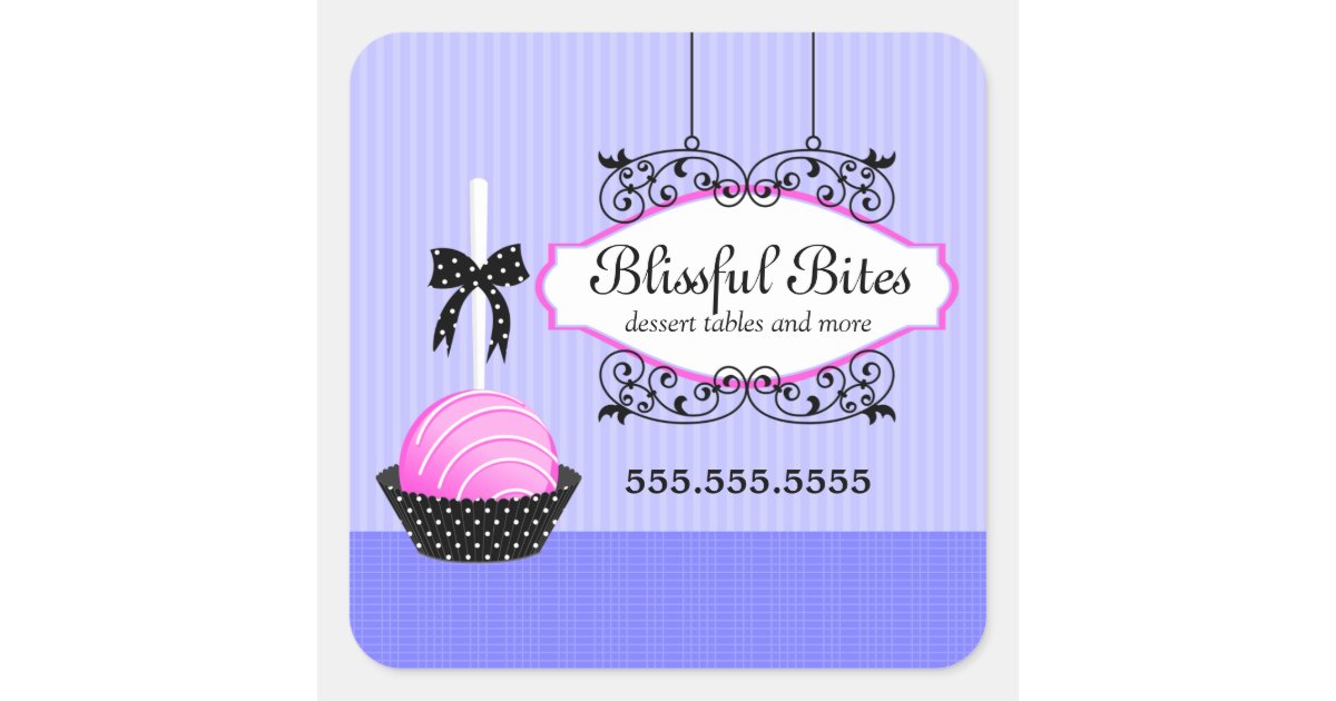 Cake Pops Desserts Stickers | Zazzle