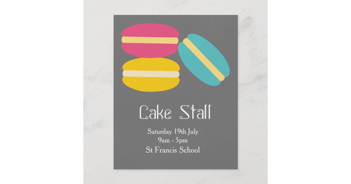 Cake Stall Bake Sale advertisement Flyer | Zazzle