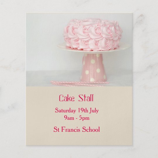 Cake Stall Bake Sale advertisement Flyer | Zazzle.com