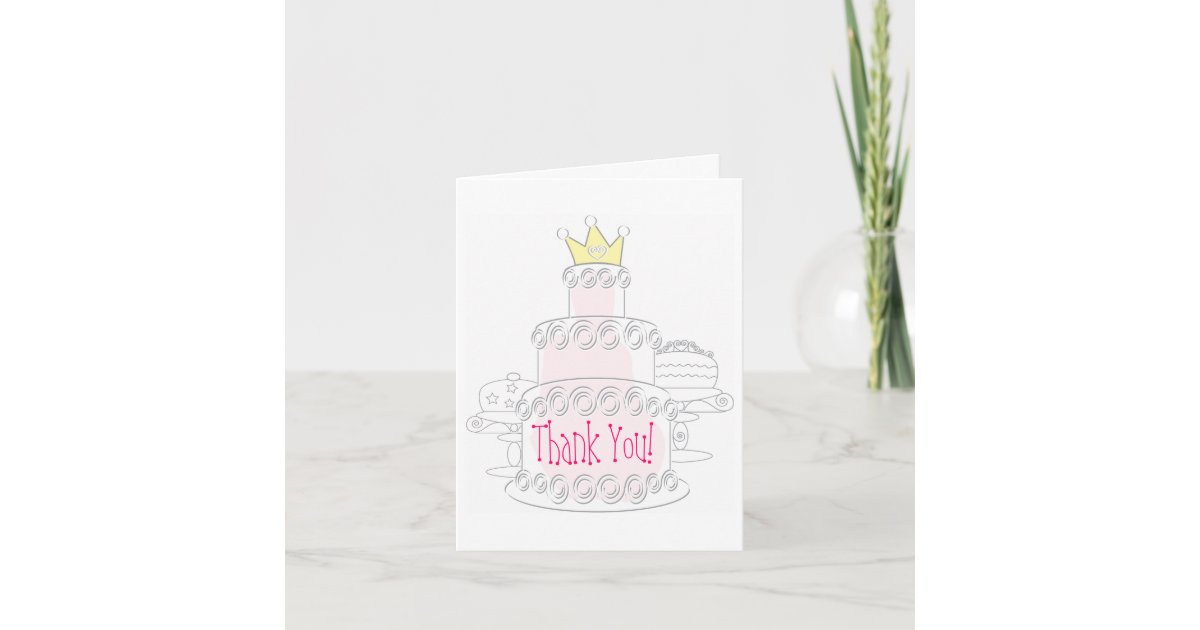 Cake Thank You Card | Zazzle