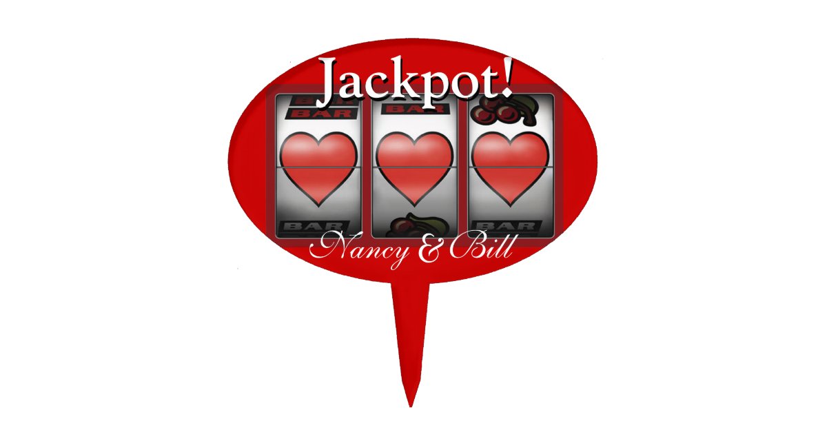CAKE TOPPER Las Vegas Jackpot Wedding | Zazzle