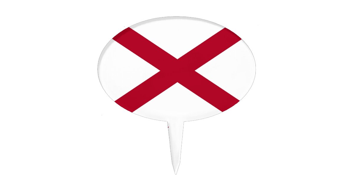 Cake Topper with Flag of Alabama | Zazzle
