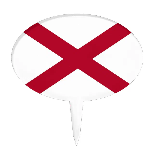 Cake Topper with Flag of Alabama | Zazzle