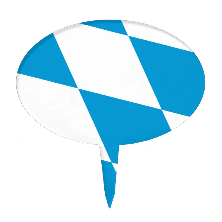 Cake Topper with Flag of Bavaria, Germany | Zazzle