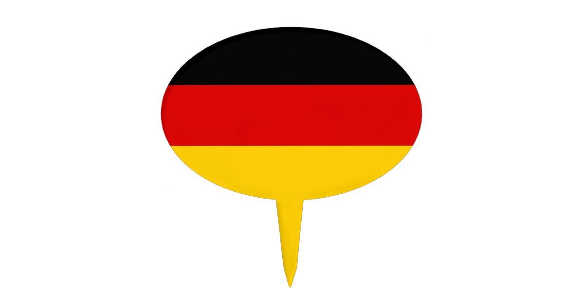 Cake Topper with Flag of Germany | Zazzle