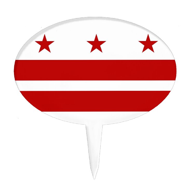 Cake Topper with Flag of Washington DC, USA | Zazzle