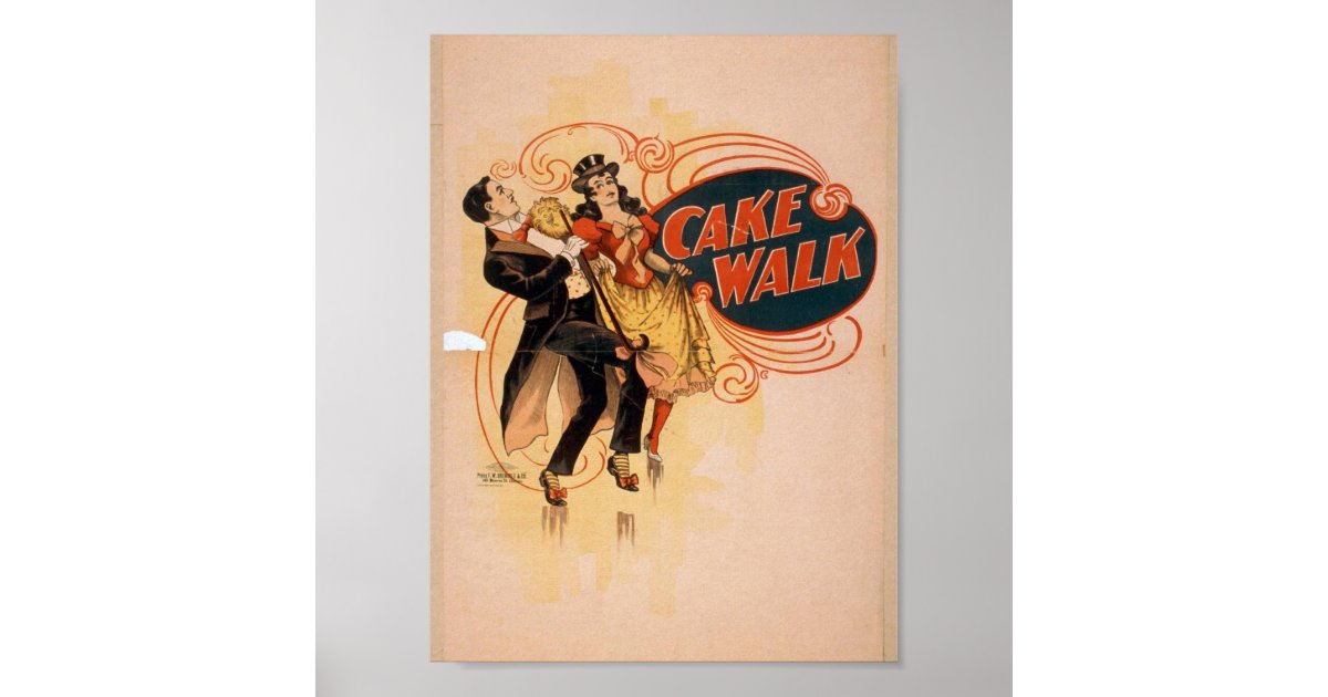 Cake Walk Retro Theater Poster | Zazzle