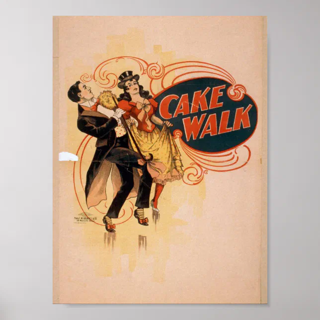Cake Walk Retro Theater Poster | Zazzle