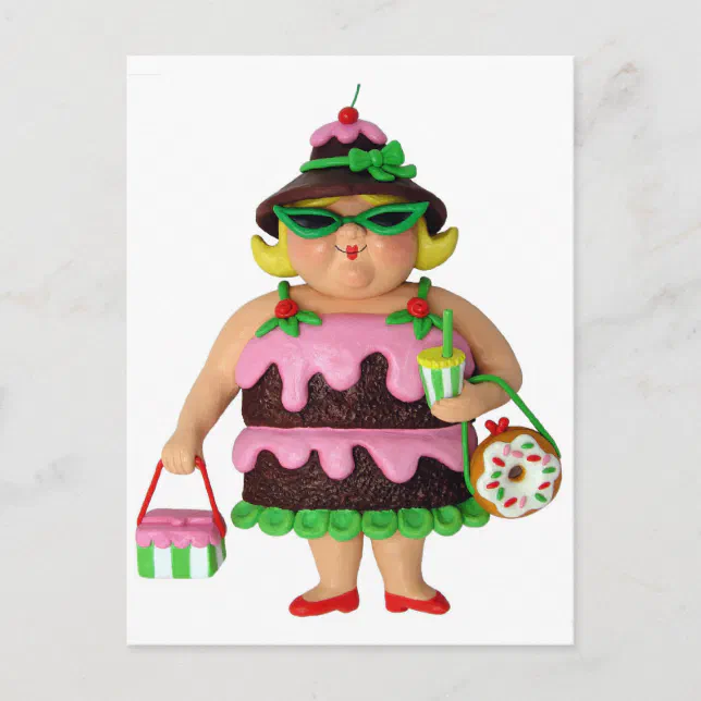 Cake Woman Postcard | Zazzle