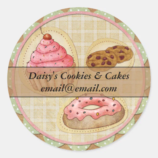 Cakes And Cookies Sticker - Ideal For Home Baking | Zazzle