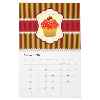 Cakes & Cupcakes Calendar | Zazzle