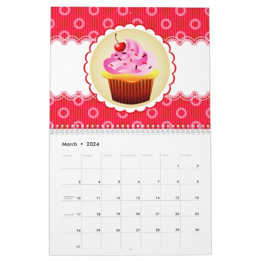 Cakes & Cupcakes Calendar | Zazzle