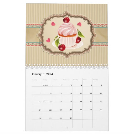 Cakes & Cupcakes Calendar | Zazzle