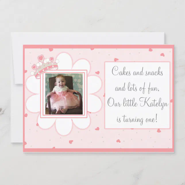 Cakes & Snacks and Lots of Fun, First Birthday Invitation | Zazzle