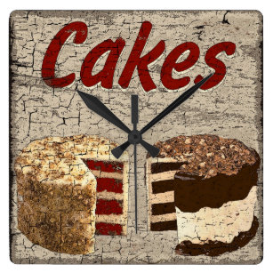 Cake Wall Clocks | Zazzle