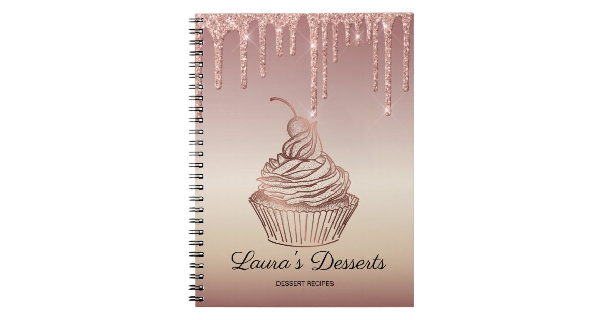 Cakes & Sweets Cupcake Desserts Recipes Notebook | Zazzle