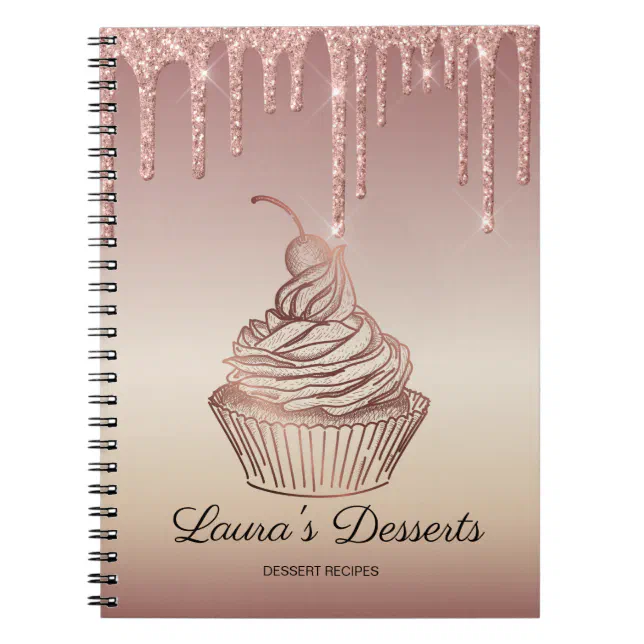 Cakes & Sweets Cupcake Desserts Recipes Notebook | Zazzle