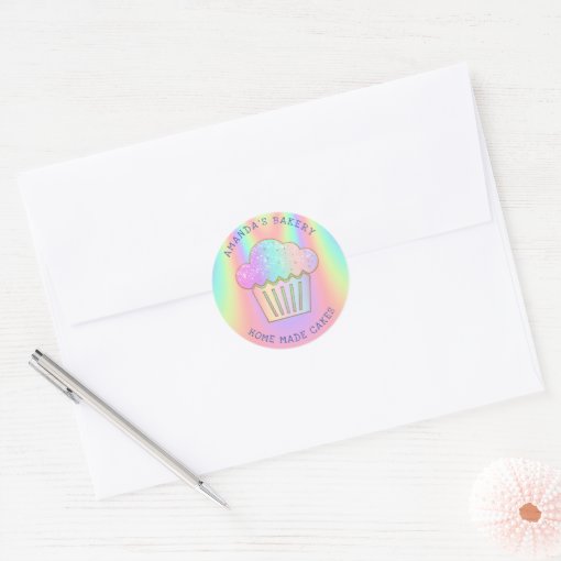 Cakes Sweets Cupcake Home Vegan Bakery Holographic Classic Round ...