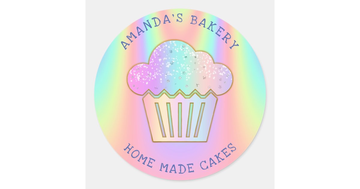 Cakes Sweets Cupcake Home Vegan Bakery Holographic Classic Round ...