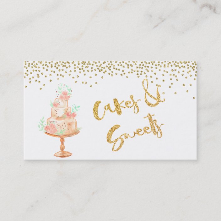 Cakes & Sweets Custom Business Card | Zazzle.com
