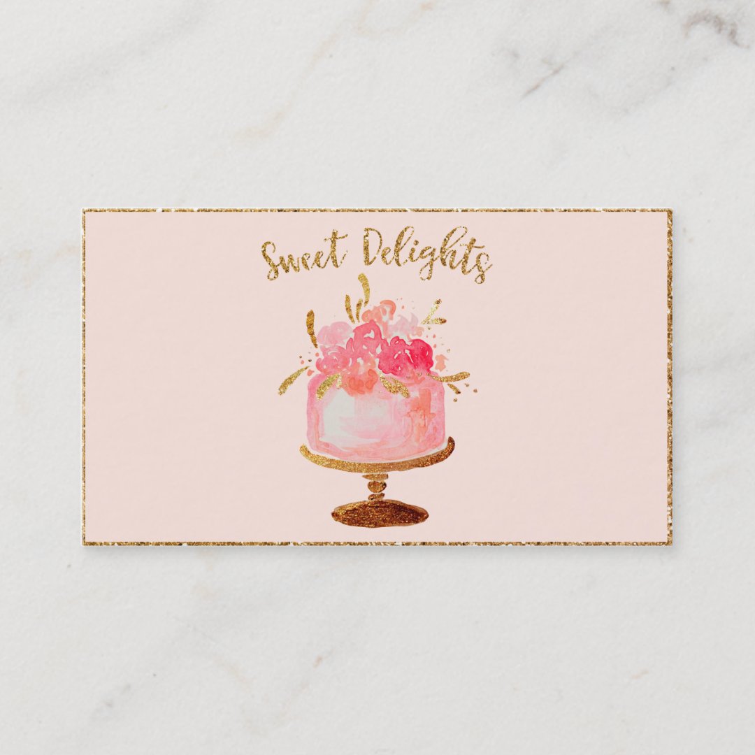 Cakes & Sweets Custom Business Card | Zazzle