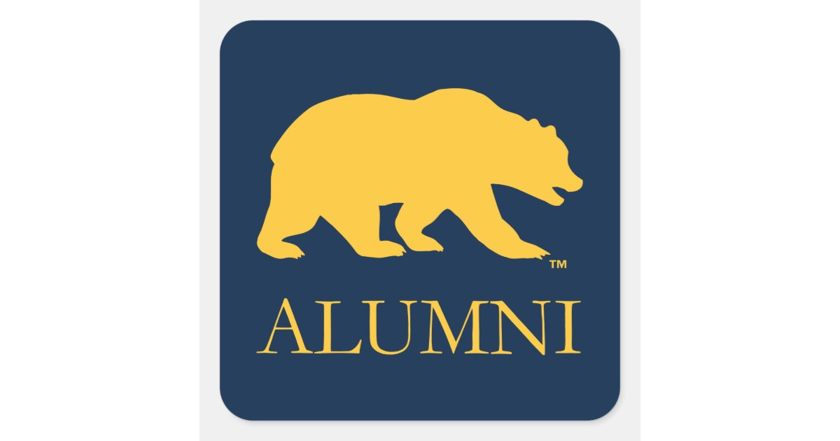 Cal Bear Alumni Square Sticker | Zazzle