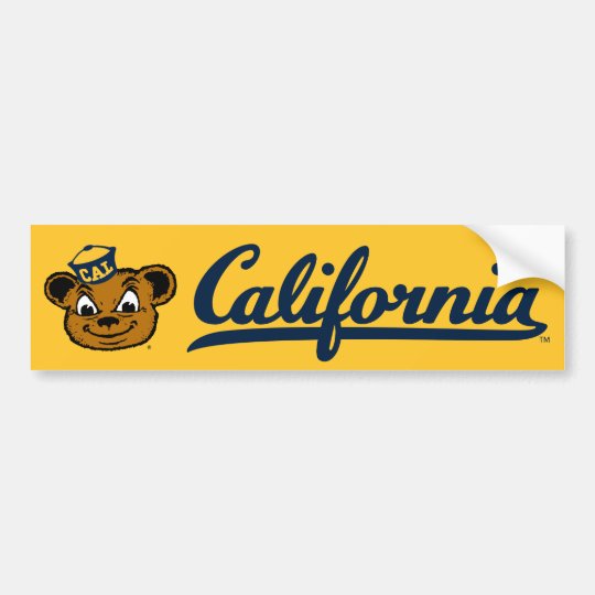 Cal Bear Mascot Bumper Sticker | Zazzle.com
