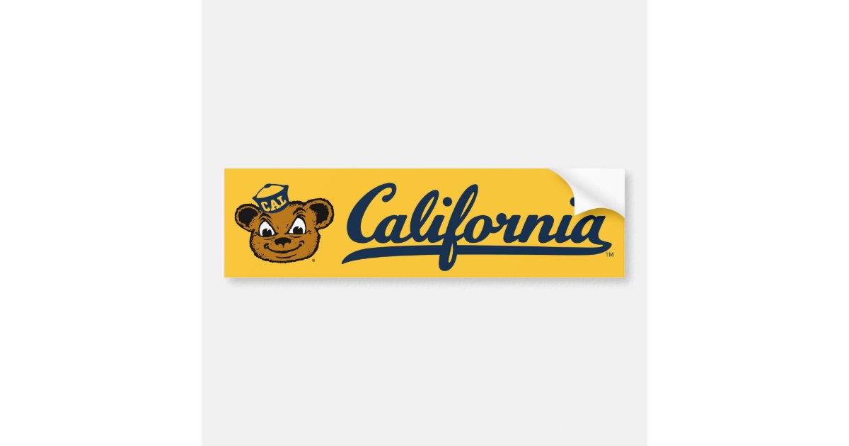 Cal Bear Mascot Bumper Sticker | Zazzle