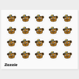 Cal Bear Mascot Classic Round Sticker | Zazzle