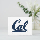 Cal Blue Script Postcard | Zazzle