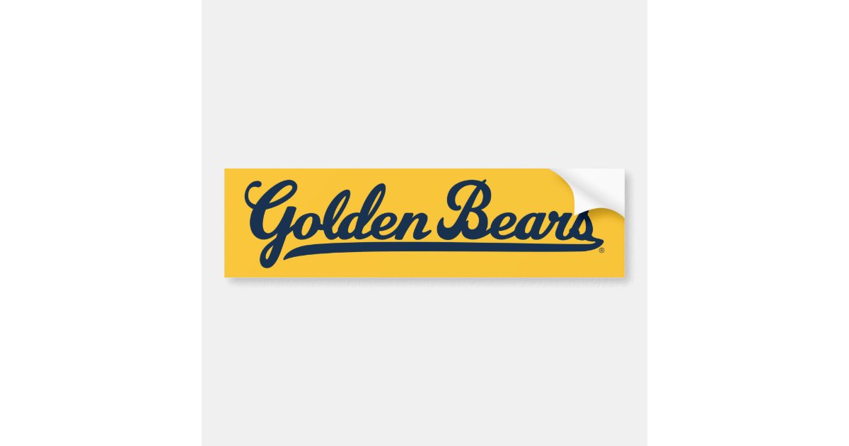Cal Golden Bears Blue Script Bumper Sticker | Zazzle