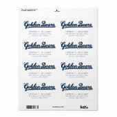 Cal Golden Bears Blue Script Label | Zazzle