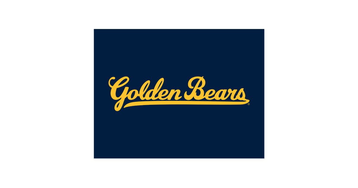 Cal Golden Bears Gold Script Postcard | Zazzle.com