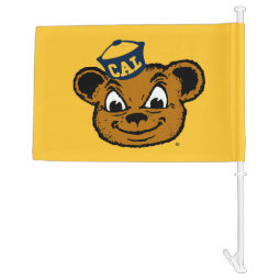 Cal Mascot | Oski the Bear Car Flag | Zazzle
