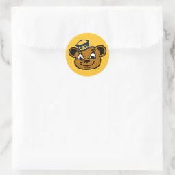 Cal Mascot | Oski the Bear Classic Round Sticker | Zazzle