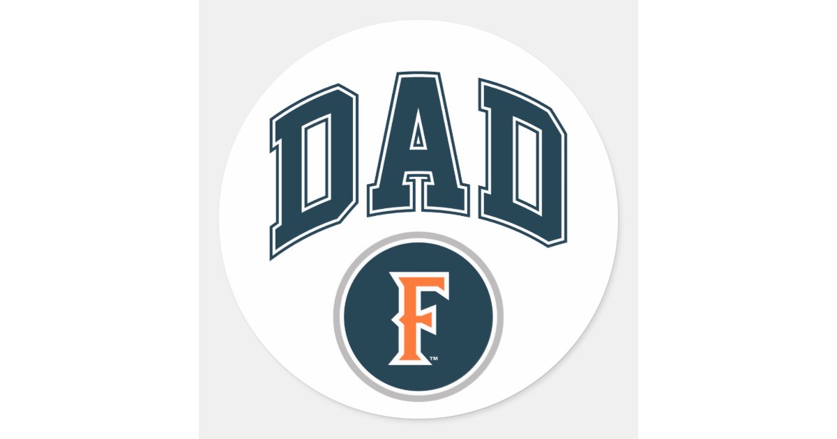 Cal State Fullerton Dad Classic Round Sticker | Zazzle