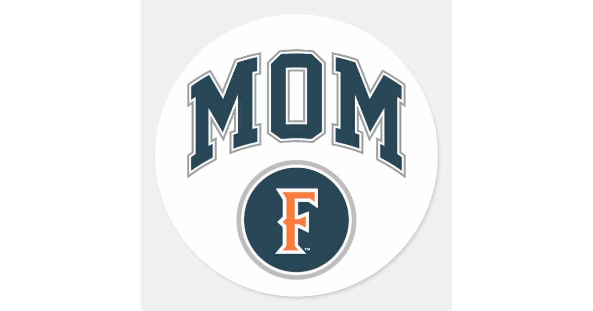 Cal State Fullerton Mom Classic Round Sticker | Zazzle