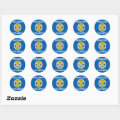 Calabria, Italy flag Classic Round Sticker | Zazzle