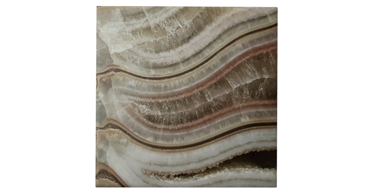 Calcite ammonite ceramic tile | Zazzle