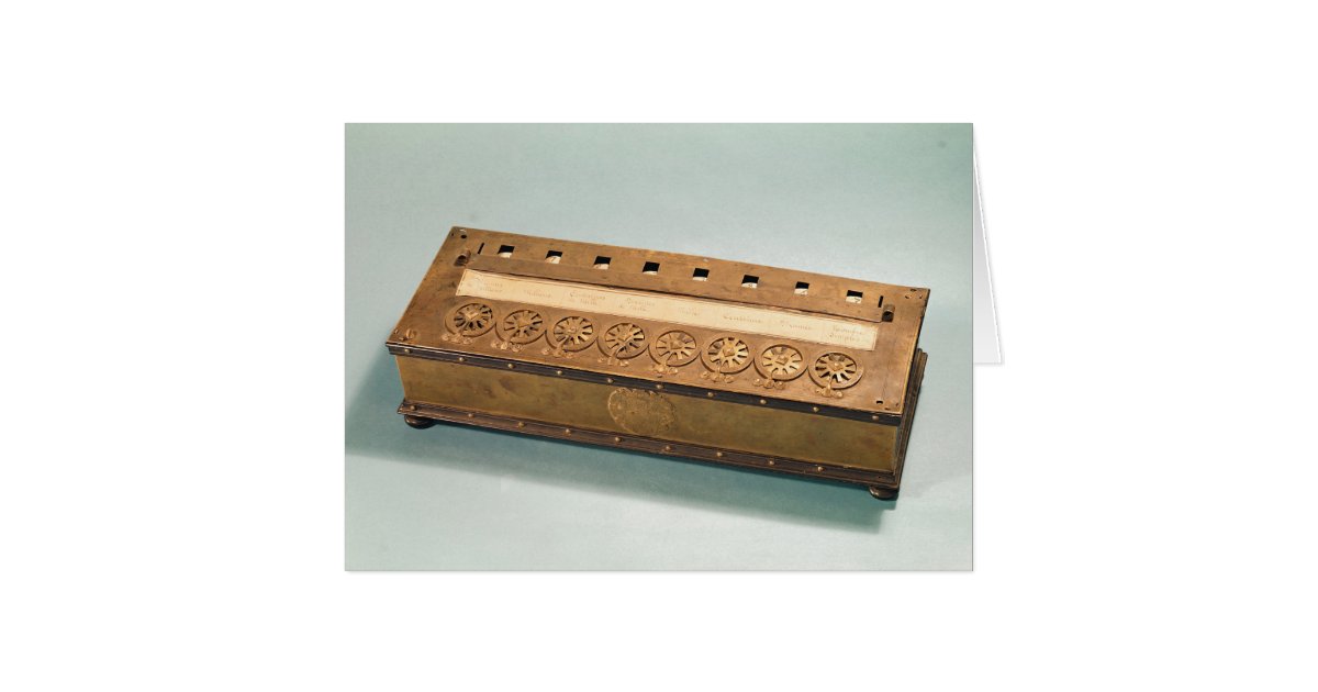 Calculating machine invented by Blaise Pascal | Zazzle